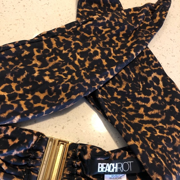 Beach Riot | Swim | Beach Riot Jessica Top In Leopard Size Medium ...
